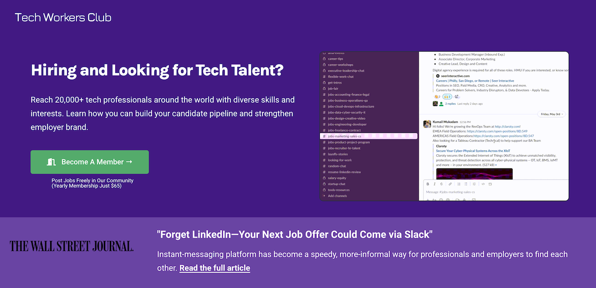 Hire and Source Tech Talent | Tech Workers Club